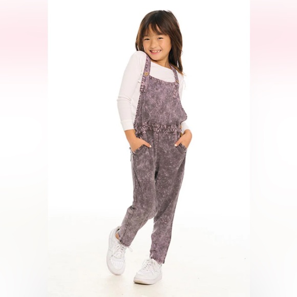 Chaser | Bottoms | Light Blue Nwt Chaser Girls Overalls Mineral Wash ...